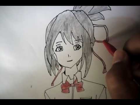 Drawing mitshua from kimi no na wa by taking northeast - YouTube
