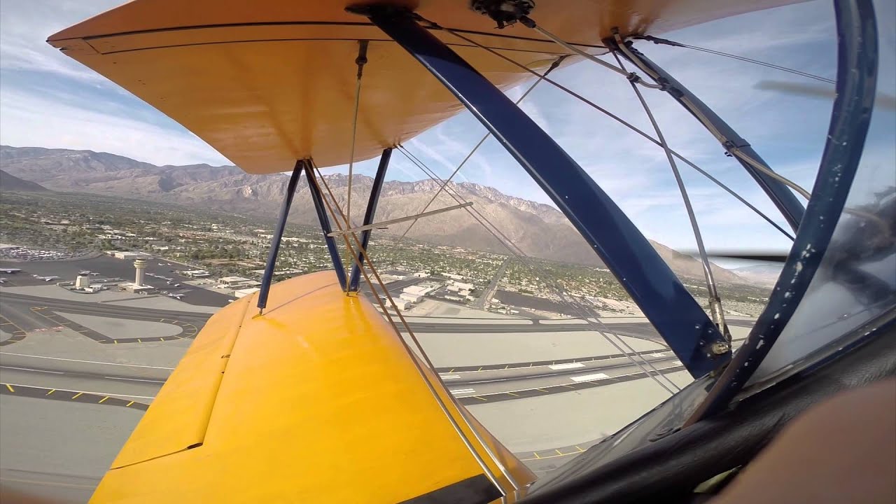 Palm spring Bi-plane ride - YouTube
