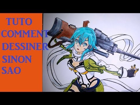 Comment dessiner/how to draw/como dibujar: sinon sword art online - YouTube
