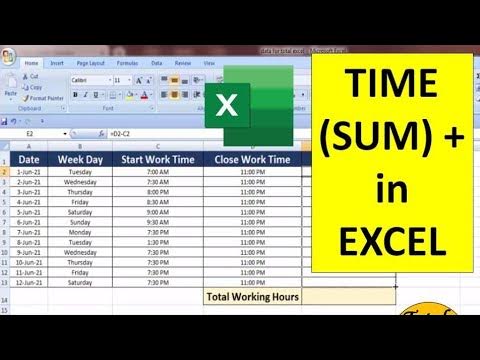 How to sum time in Excel | sum time in Excel | how to add time in Excel | time calculation in ...