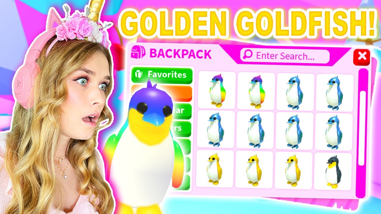 I THREW GOLDEN GOLDFISH And THIS HAPPENED In Adopt Me! (Roblox) - YouTube