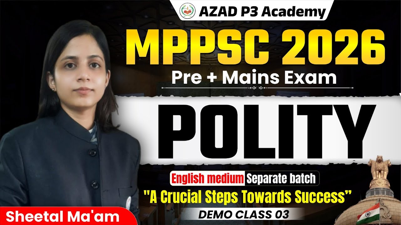 MPPSC 2026 | Polity | Pre + Mains | English Medium Batch | Sheetal Ma'am | Demo Class 01 - YouTube