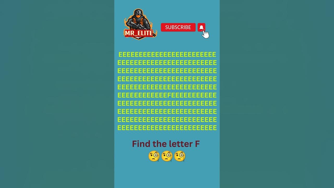Find the letter F || - YouTube