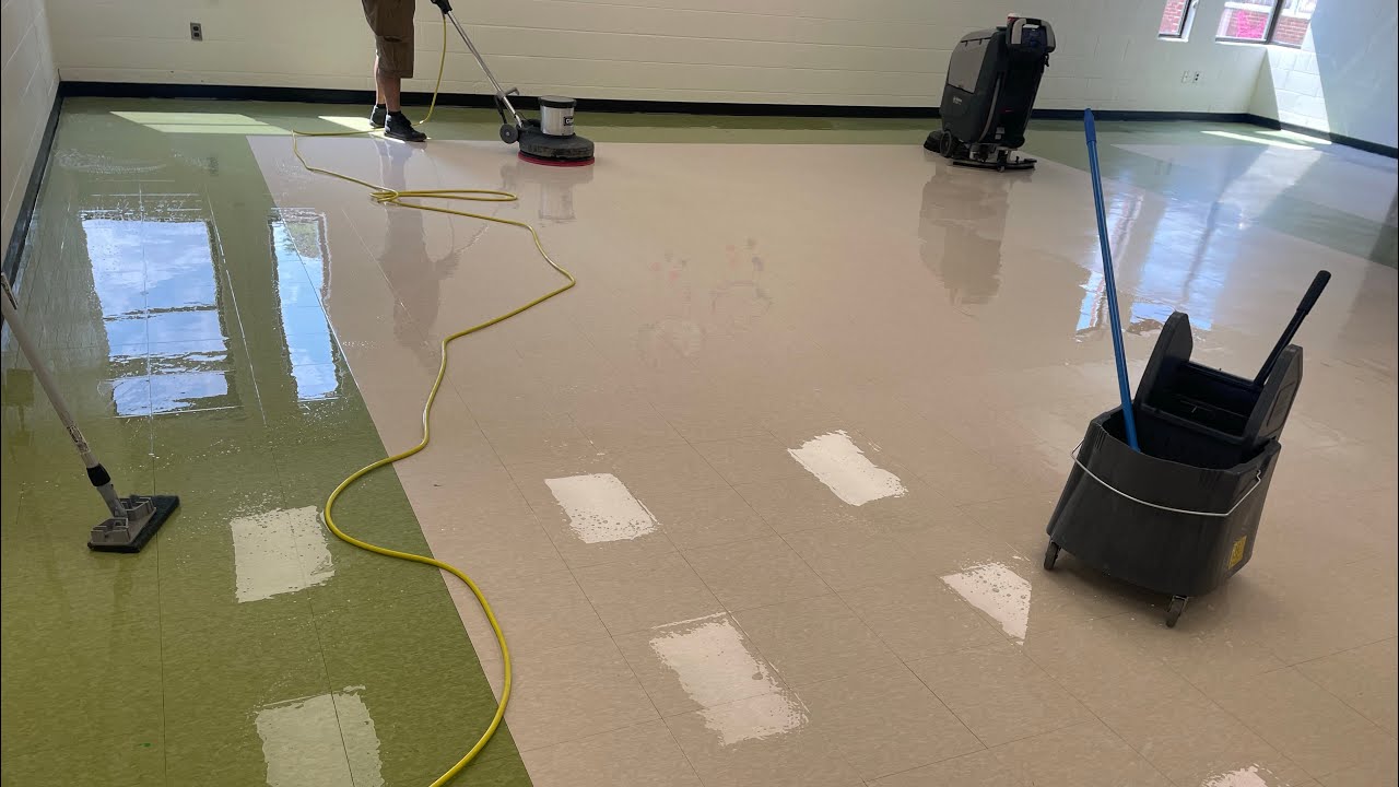 Scrub and Wax Classroom Floors - YouTube