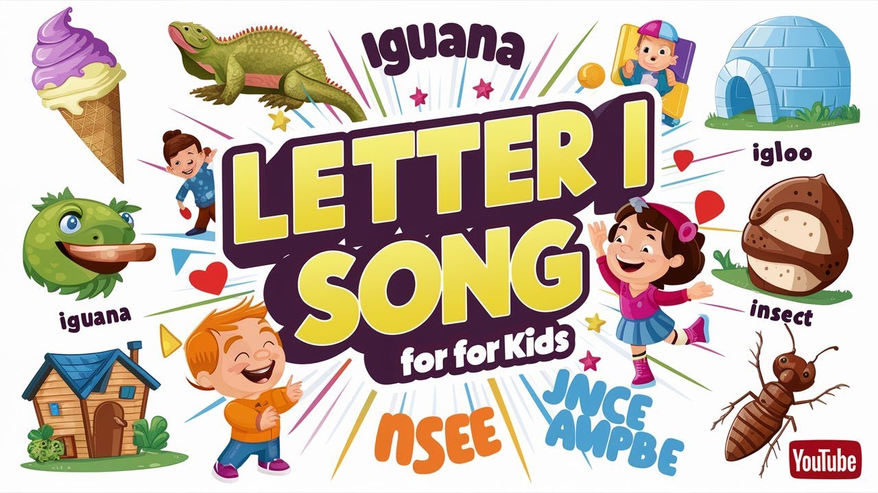 Letter I Song For Kids | Nursery Rhymes & Kids Songs @peekaboo_zone ...