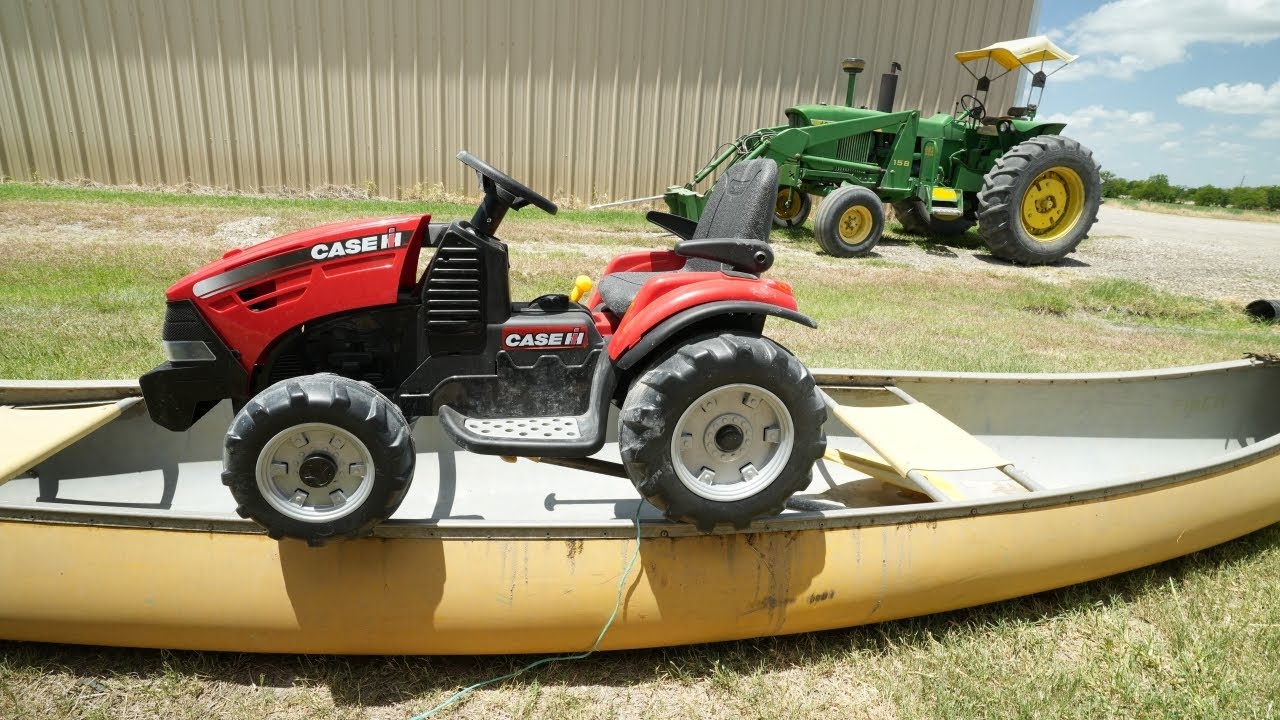 Summer fun with the kids tractors - YouTube