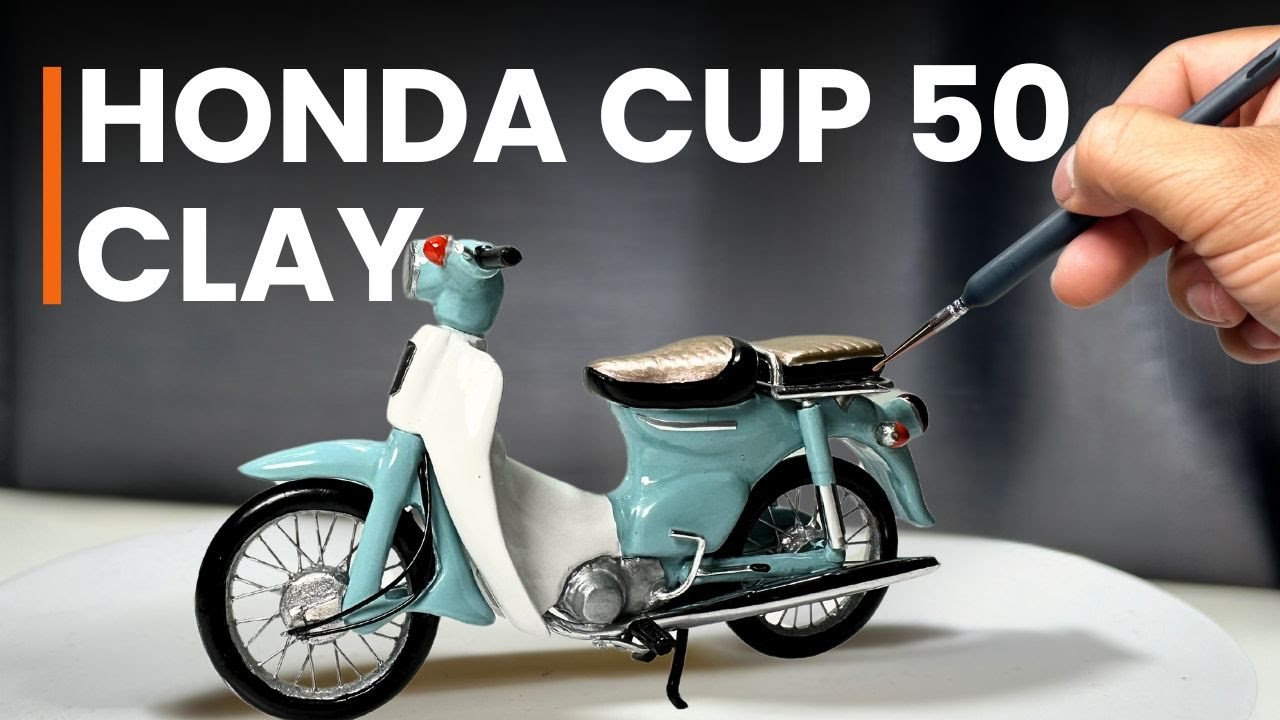 How to Sculpt a HONDA CUP 50 Motorcycle in Clay: Step-by-Step Crafting ...