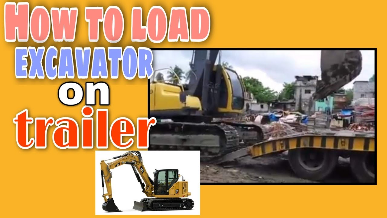 Loading heavy equipment on traiLer | tom estandarte. - YouTube