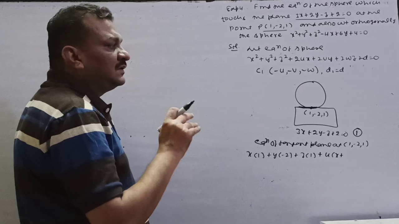 Angle of intersection of two spheres - YouTube