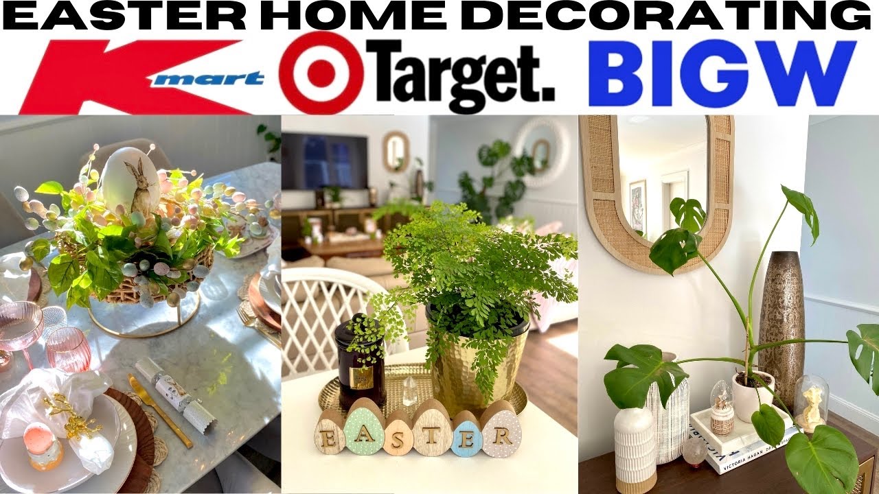 EASTER HOME DECOR & DINING TABLE DECORATING & TOUR * KMART, TARGET, BIG ...