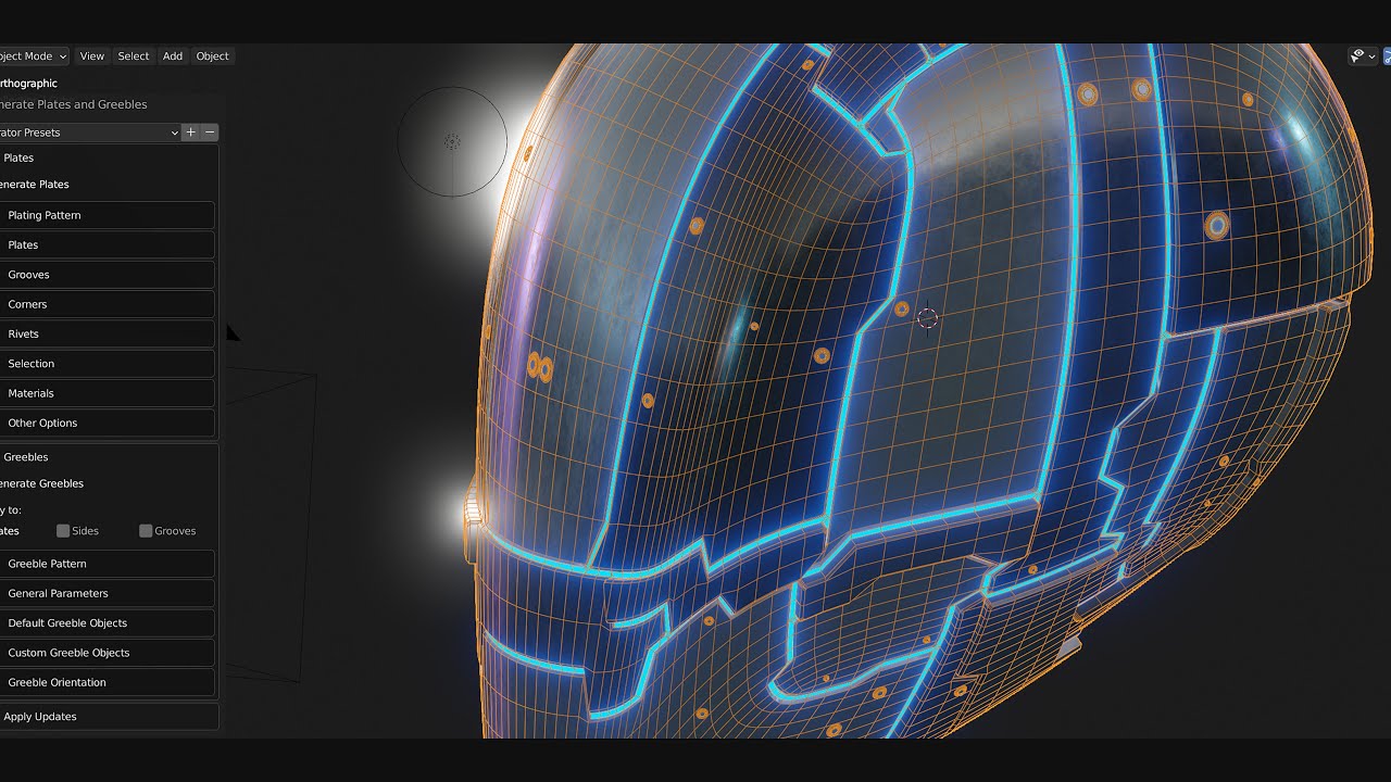 Creating a Sci Fi Helmet with Blender and the Plating Generator - YouTube