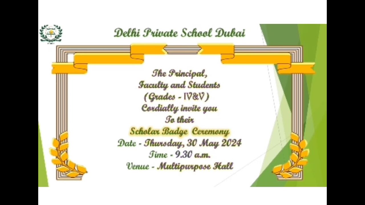 SCHOLAR BADGE CEREMONY GRADE IV AND V 30 MAY 2024 - YouTube
