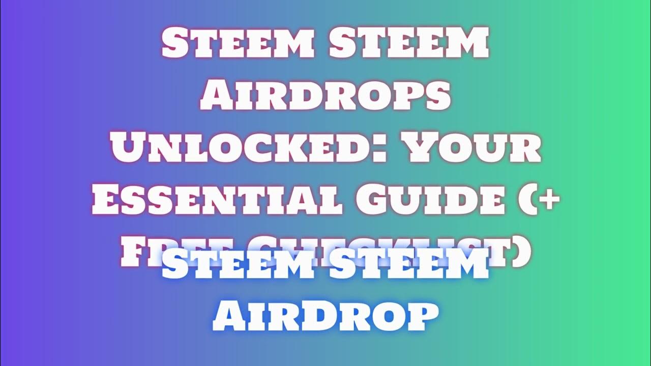 Claim Free Steem STEEM Airdrop | Learn How to Swap or Sell Steem STEEM ...