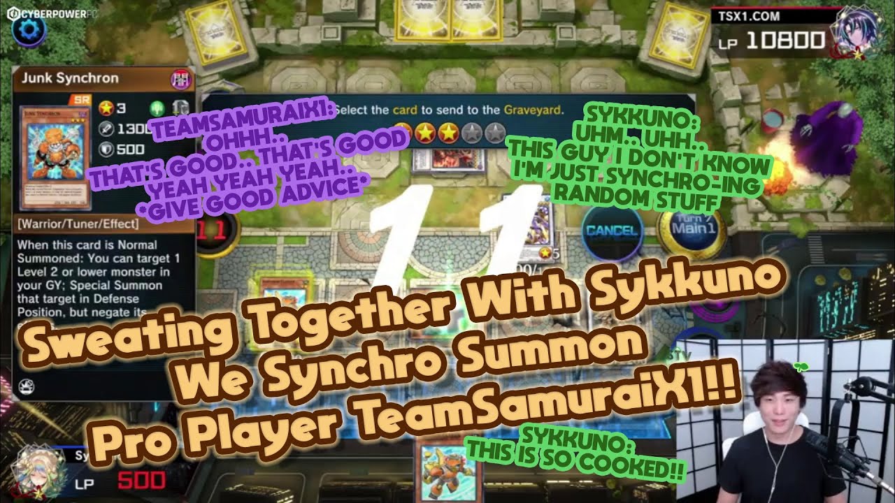 SWEATING TOGETHER WITH SYKKUNO WE SYNCHRO SUMMON PRO PLAYER TEAMSAMURAIX1‼️ - YouTube