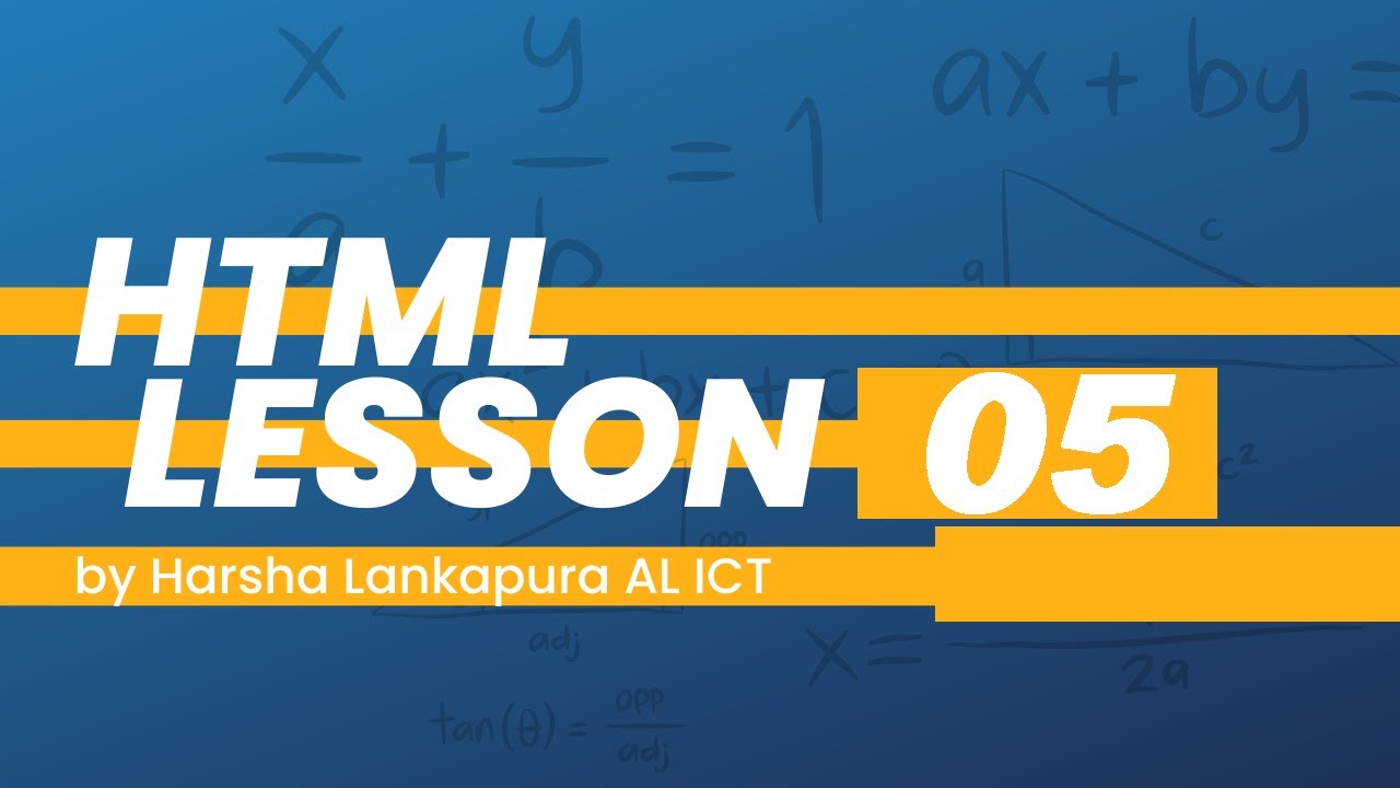 AL ICT || Unit 10 || Web Development || Lesson 05 - YouTube