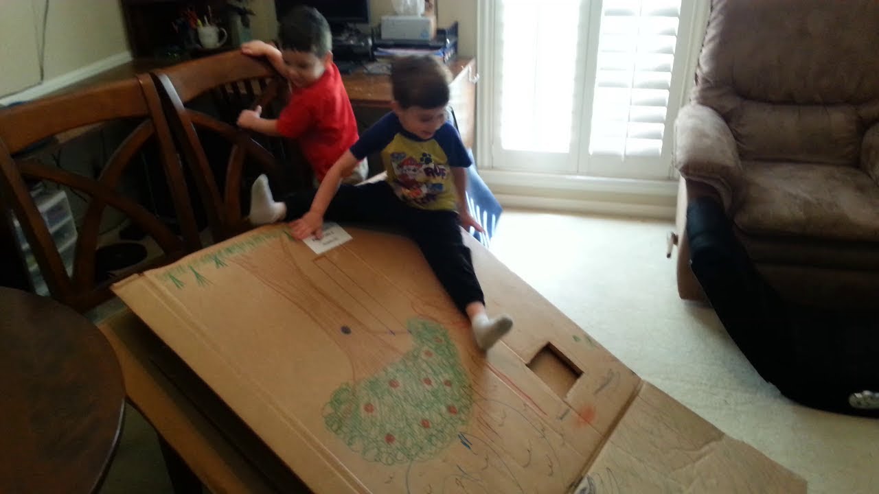 Homemade Indoor Slip and Slide - YouTube