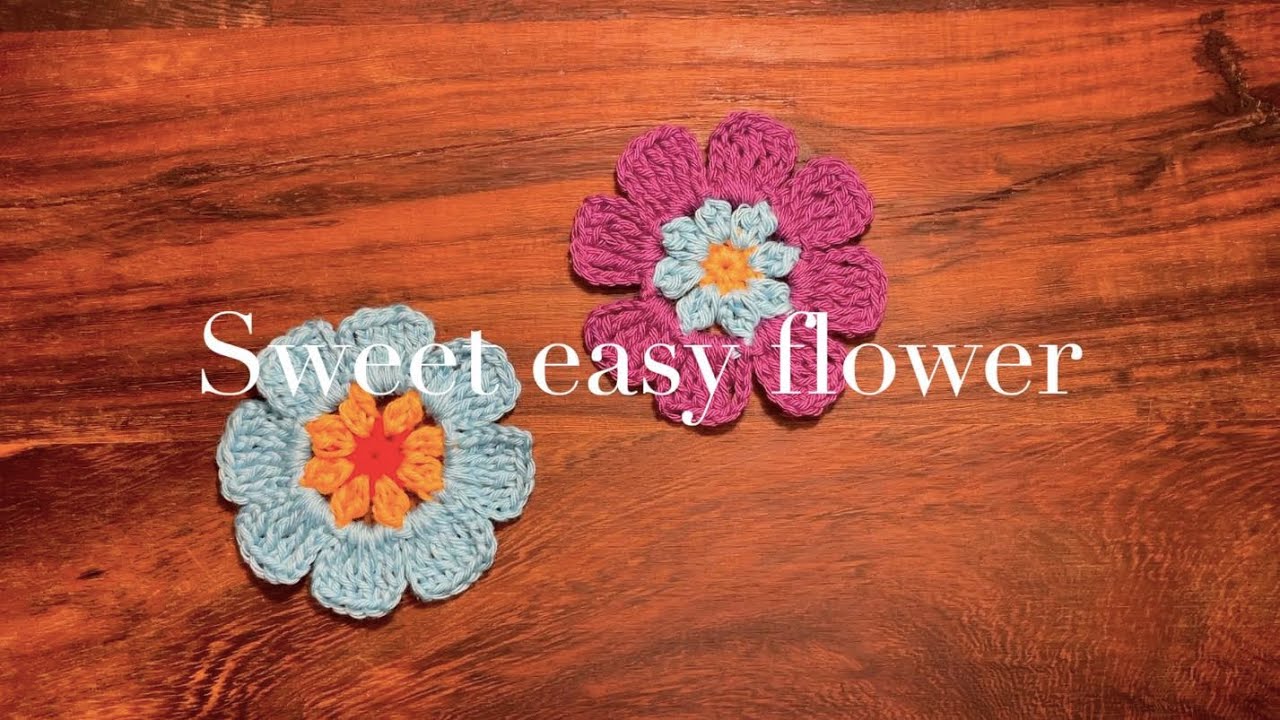 How to crochet Flower - EASY pattern - YouTube