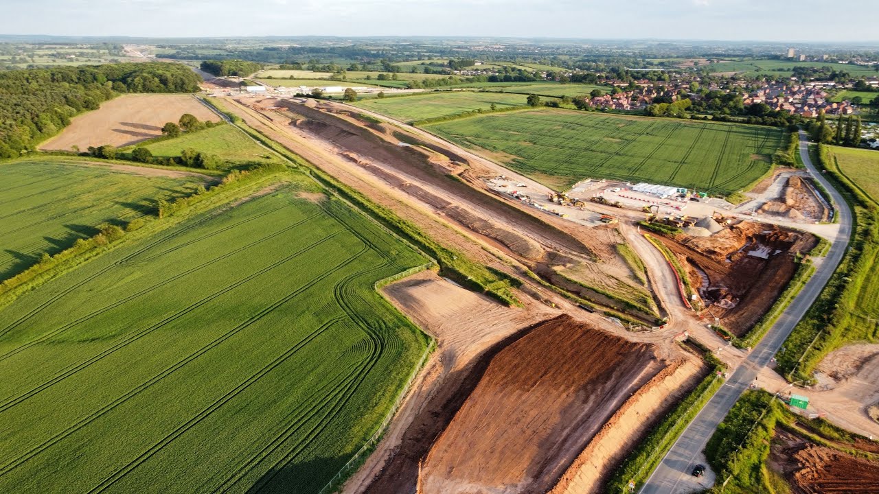 HS2 Coventry road near Cubbington 6th June 2024 - YouTube