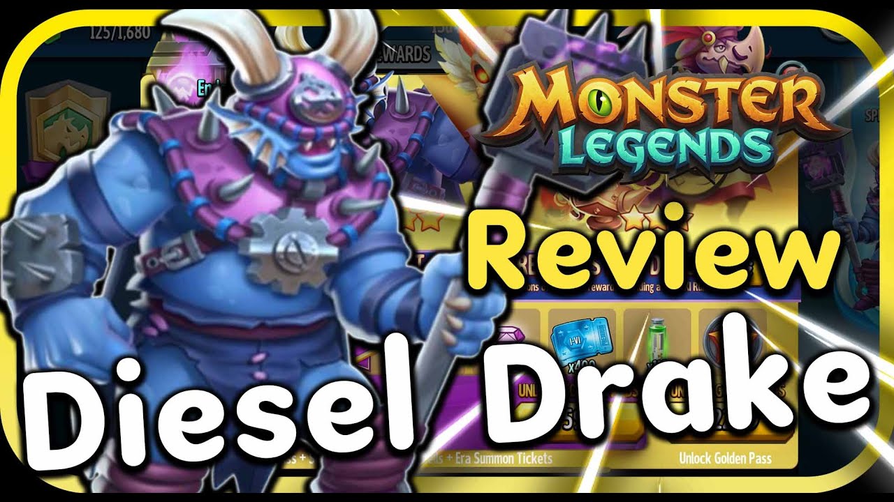 Mythical Diesel Drake [Full Review] & Legends Pass - Monster Legends ...