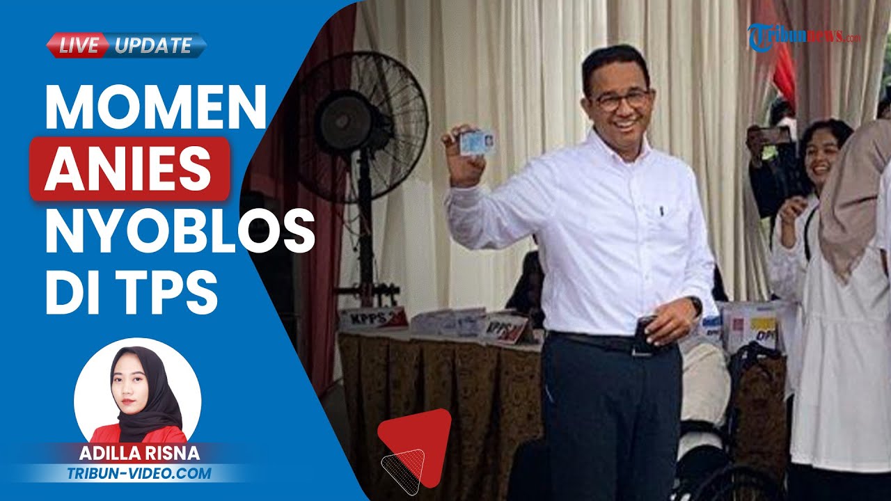 Detik-detik Anies Baswedan dan Keluarga Nyoblos di TPS 60 Lebak Bulus, Kompak Pakai Baju Putih ...