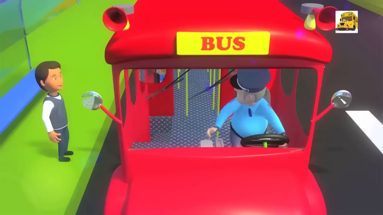 wheels on the bus | nursery rhymes | 3d rhymes | kids songs | baby ...