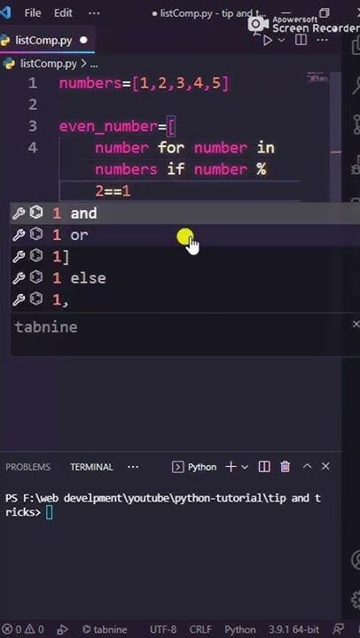 #6 List comprehensions | python tip and tricks #short - YouTube