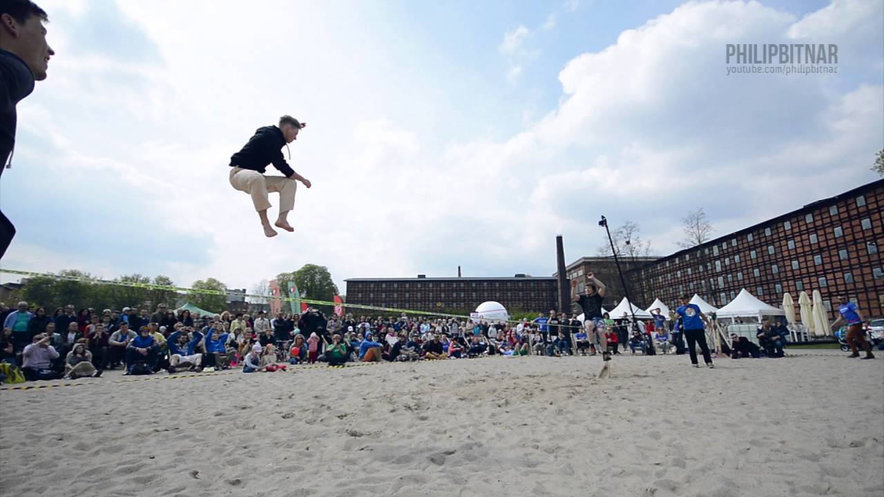 Slackline Games 2016 // Trickline exhibition // Jaan, Tauri, Mickey ...
