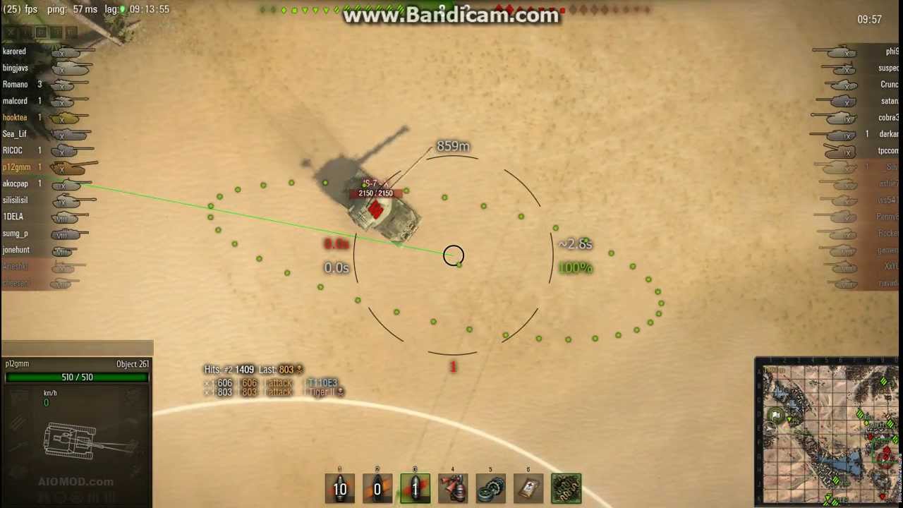 WOT 8.7 Obj.261 lucky AP shell on ammo rack IS7 - YouTube