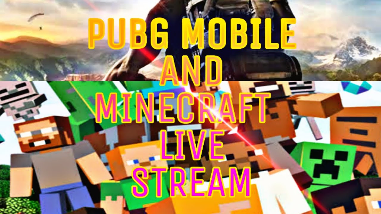 playing Minecraft and pubg mobile pubg mobile rank push - YouTube