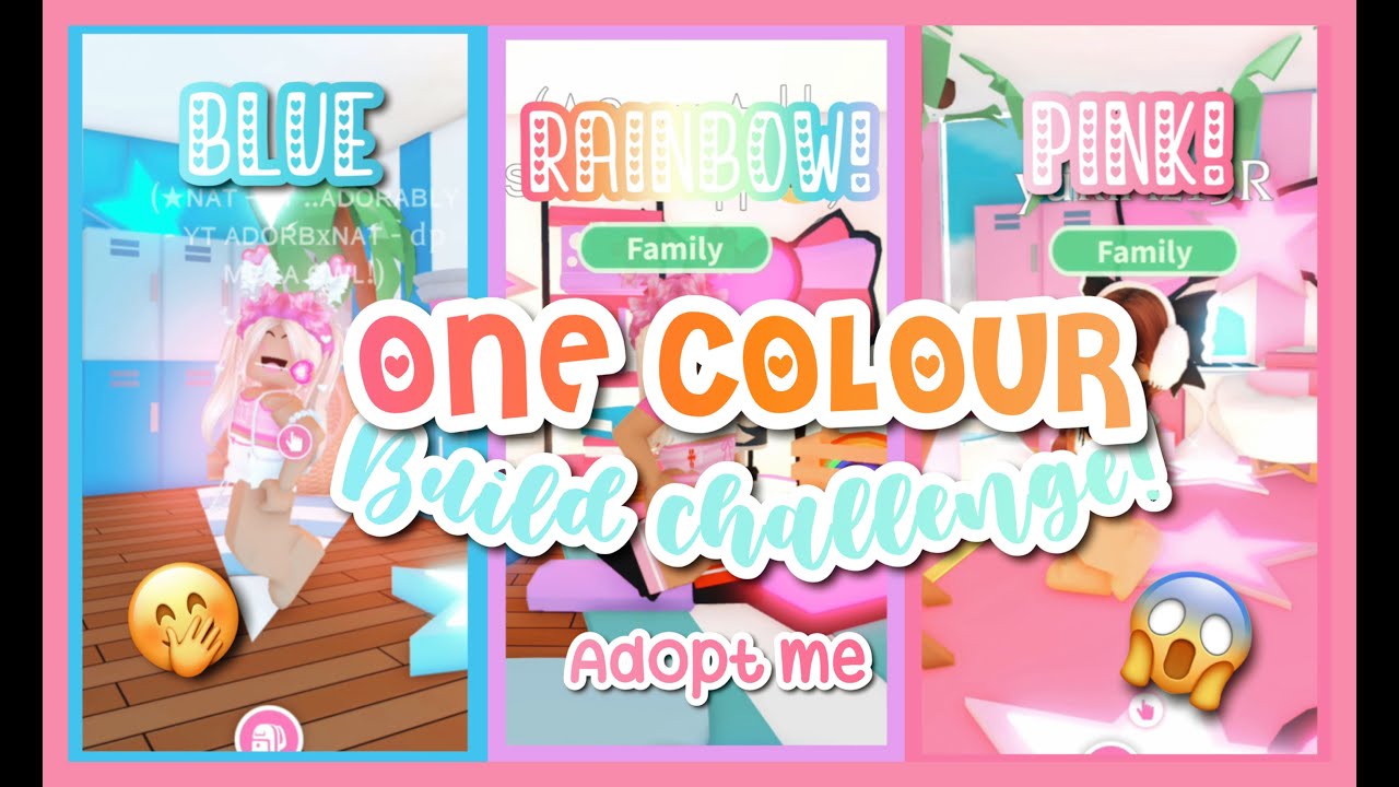 😱 ONE COLOUR BUILD CHALLENGE !! IN ADOPT ME || PREPPY TINY HOME! - YouTube