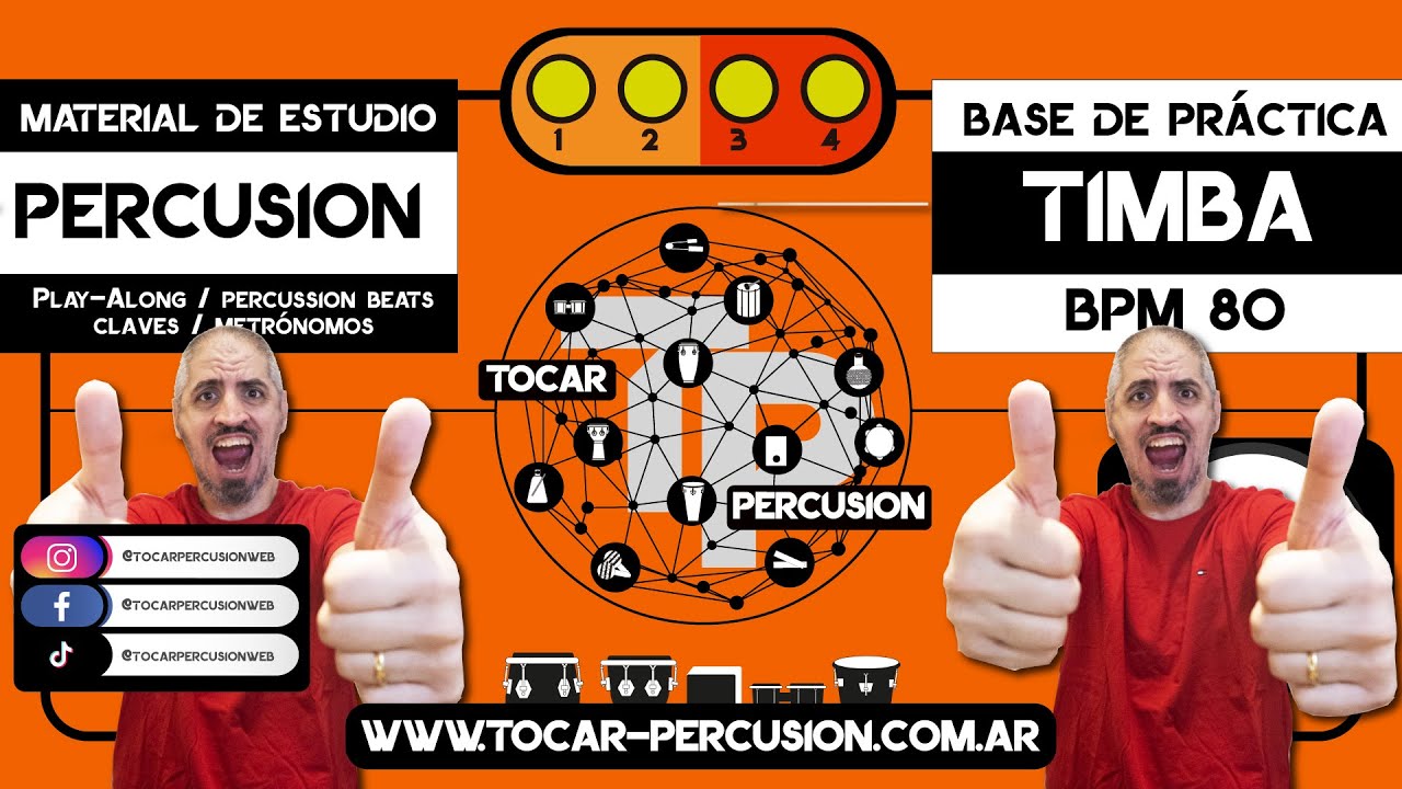 Base de Práctica para Percusión - TIMBA (2-3) - BPM 80 // - Percussion ...