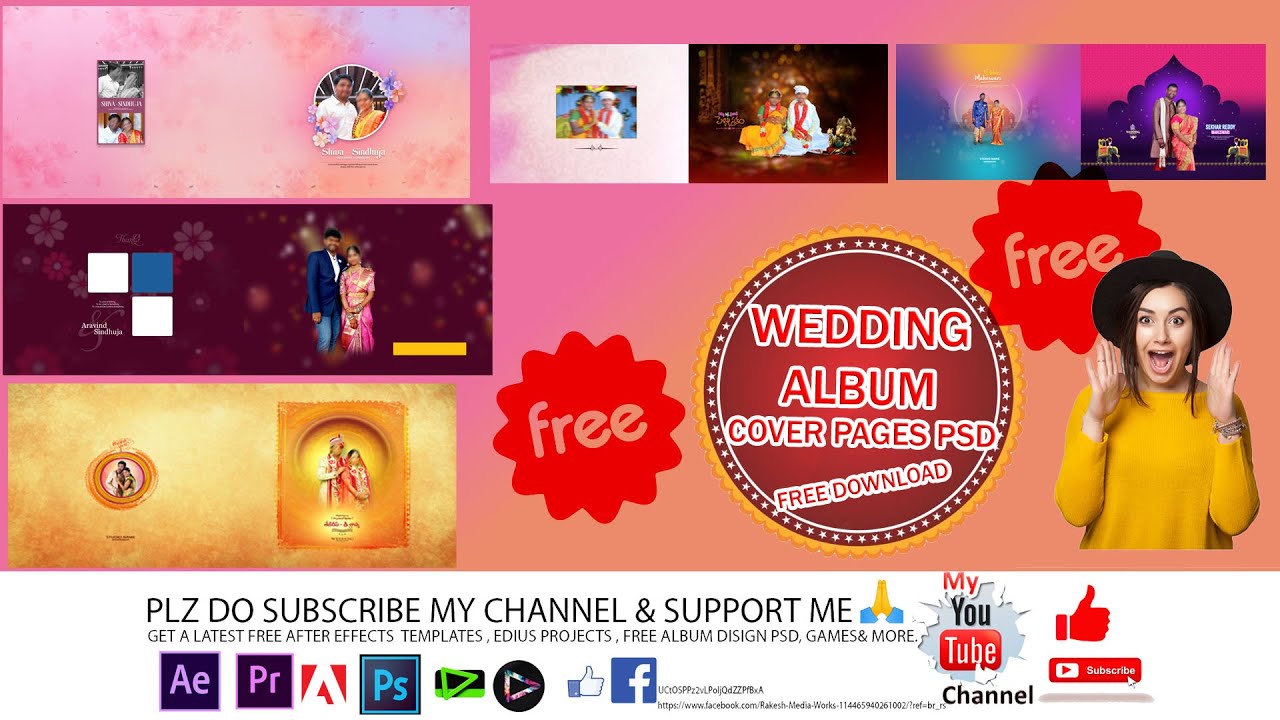 #Album Wedding Psd Cover Pages Free Download Do Subscribe & Support Me ...