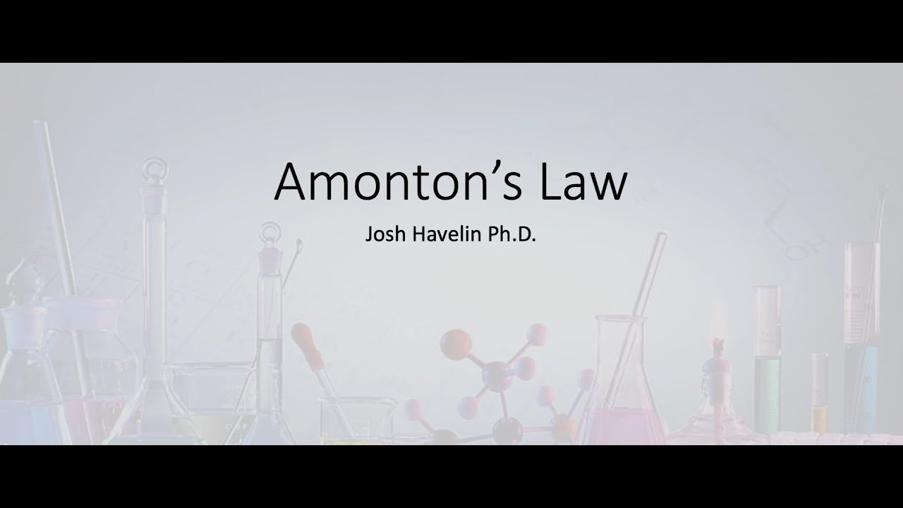 Using Amonton's Law - YouTube