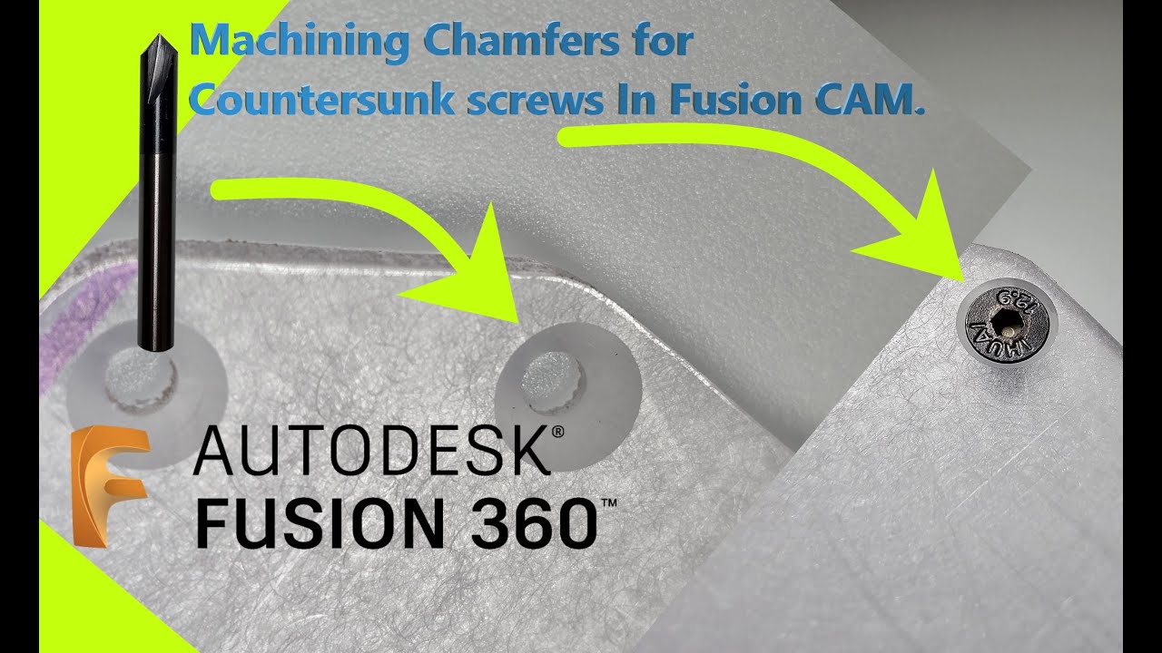 Eazy countersunk toolpaths for screws in fusion 360. #cnc #machining # ...