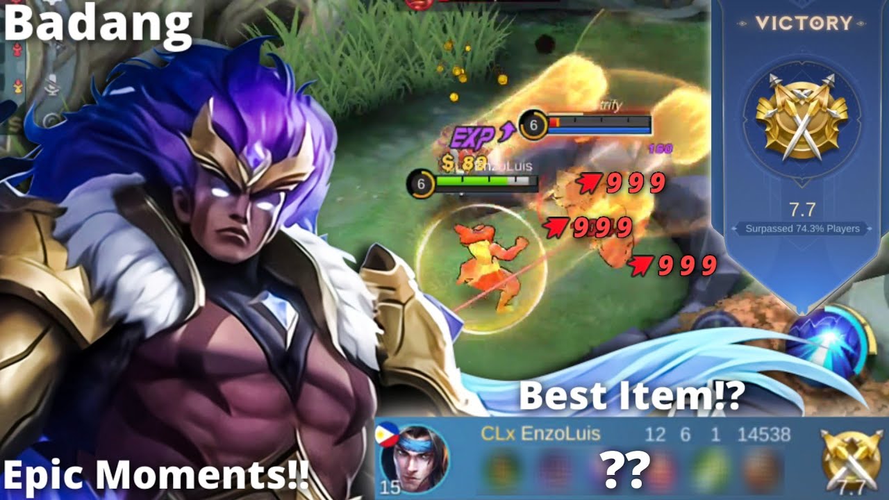 Badang - Best Item/One Combo - Mobile Legends - YouTube