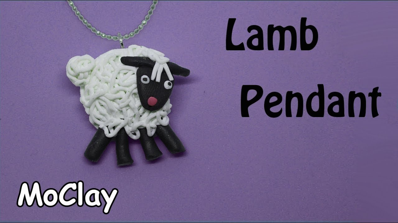 DIY Little Lamb pendant - Polymer clay tutorial - YouTube