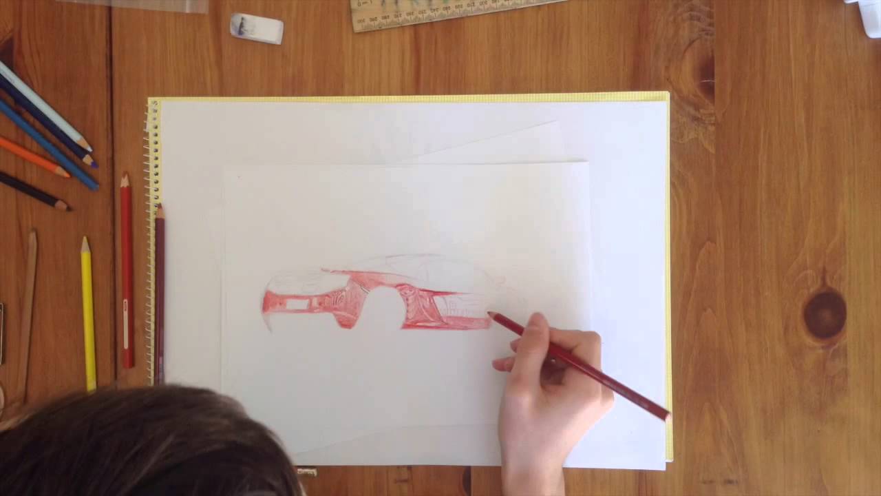 McLaren Mp4 drawing Time-Lapse number 2 - YouTube