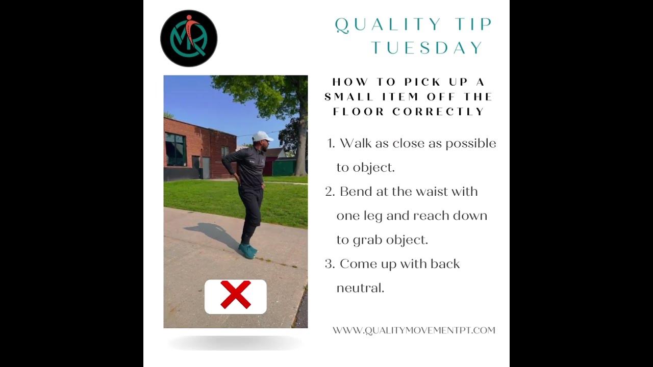 How To Pick Up Small Items Off The Floor Correctly - YouTube