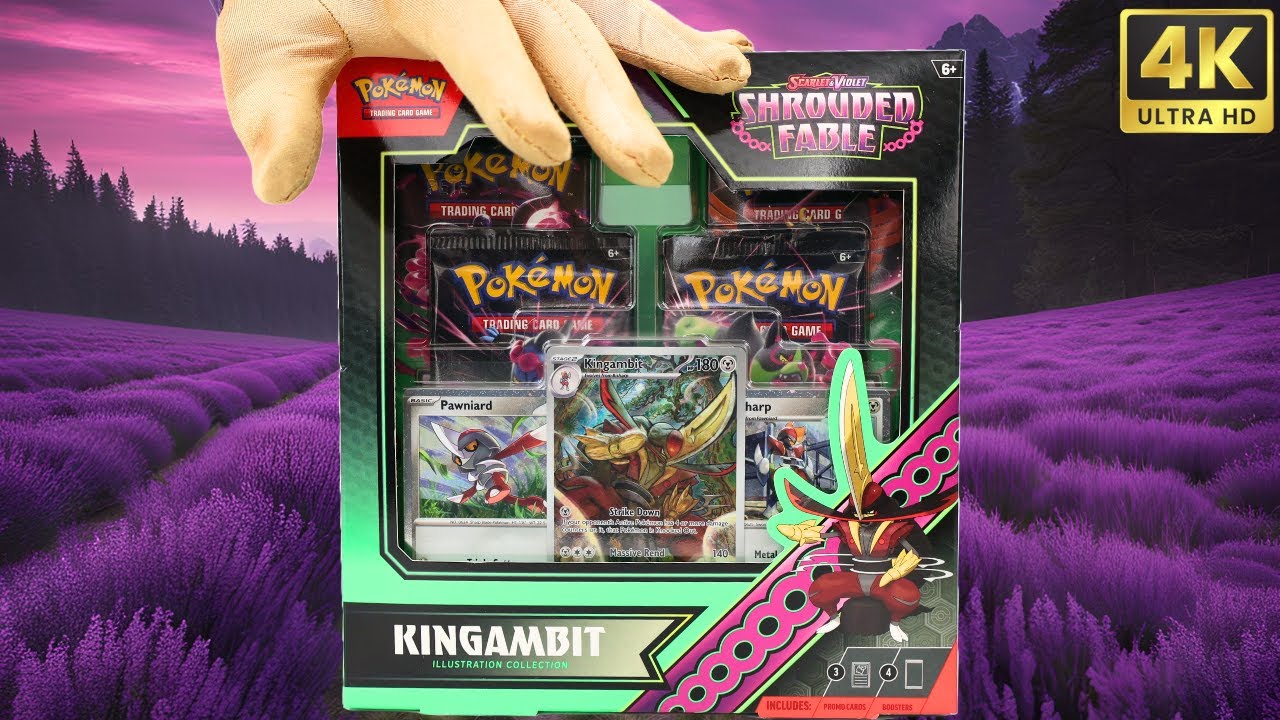 Opening Pokemon Kingambit Illustration Collection Box - YouTube