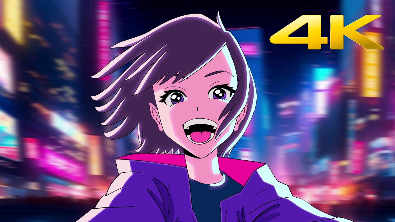 4K Anime Girl Spinning Around Screen Saver | 1 Min Version | Live ...