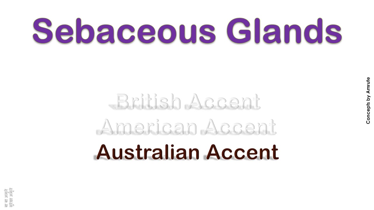 Sebaceous Glands How to Pronounce Sebaceous Glands in Australian ...