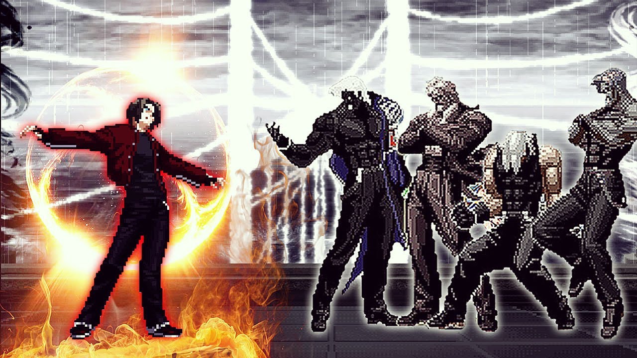[KOF MUGEN] Neo Kyo LV 2 Vs Ultimate Bosses Rugal Team - YouTube