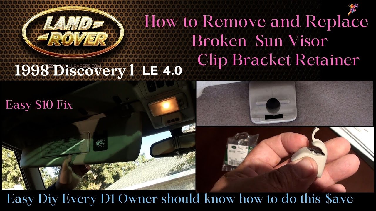 Land Rover How to remove Replace Sun Visor Clip Bracket Retainer 94-04 ...