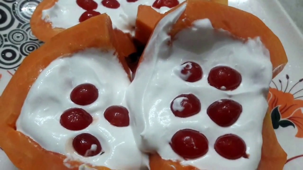 Papaya Cream | whipped Cream Recipe | Fruit Recipe | Easy Recipe ...