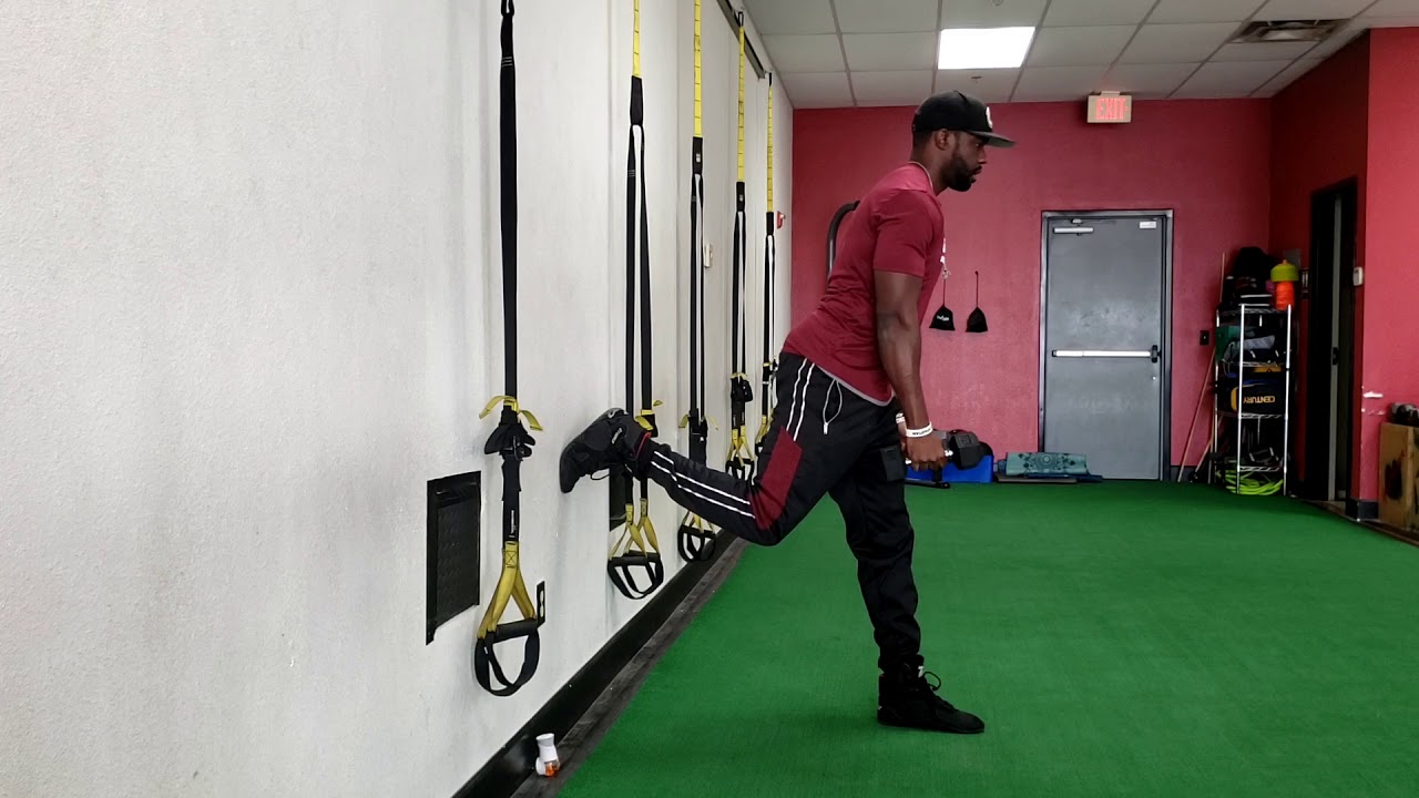 Bulgarian Split Squats - On Wall - YouTube