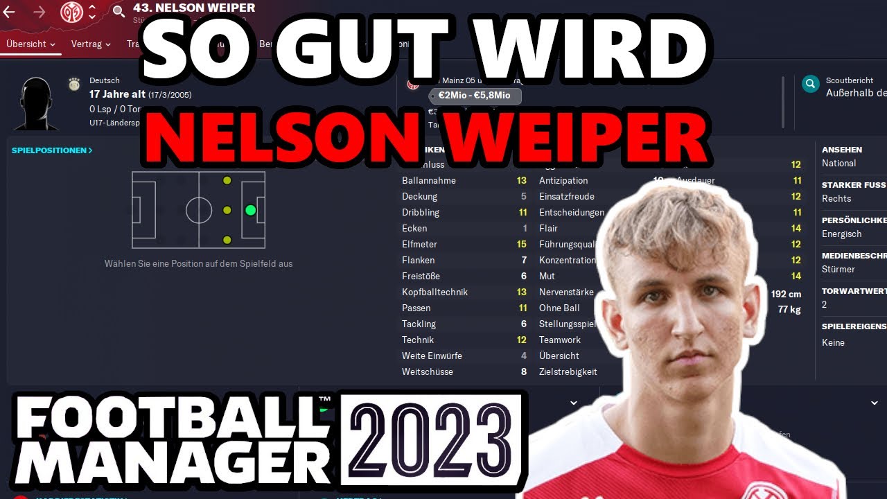 SO GUT WIRD NELSON WEIPER ⚽ [ Football Manager 2023 / Deutsch ] - YouTube