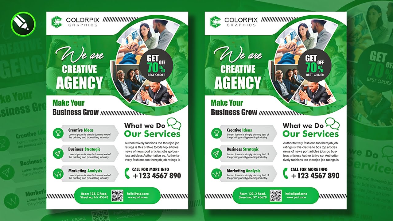 Business Flyer Design : Step by Step Tutorial - YouTube
