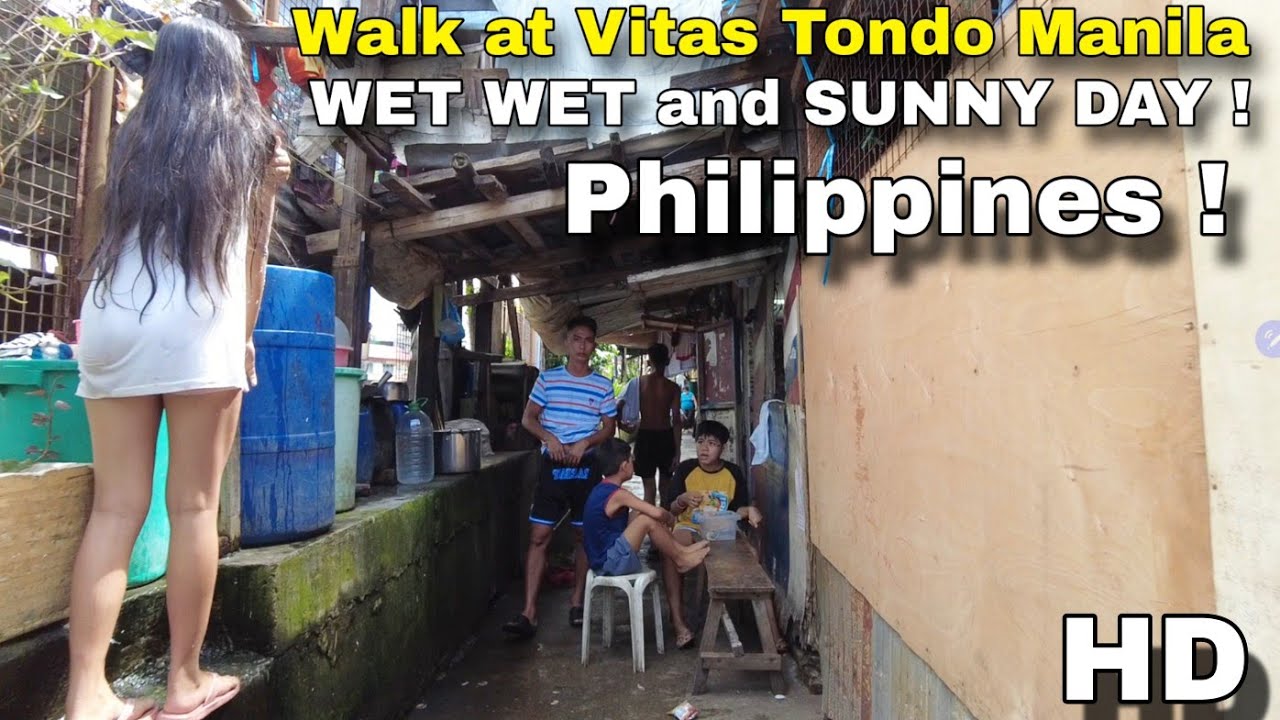 WET & SUNNY DAY in SLUM LIFE Phililpines | Poverty Walk at Vitas Tondo ...