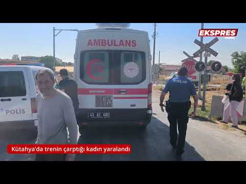 Kütahya’da trenin çarptığı kadın yaralandı
