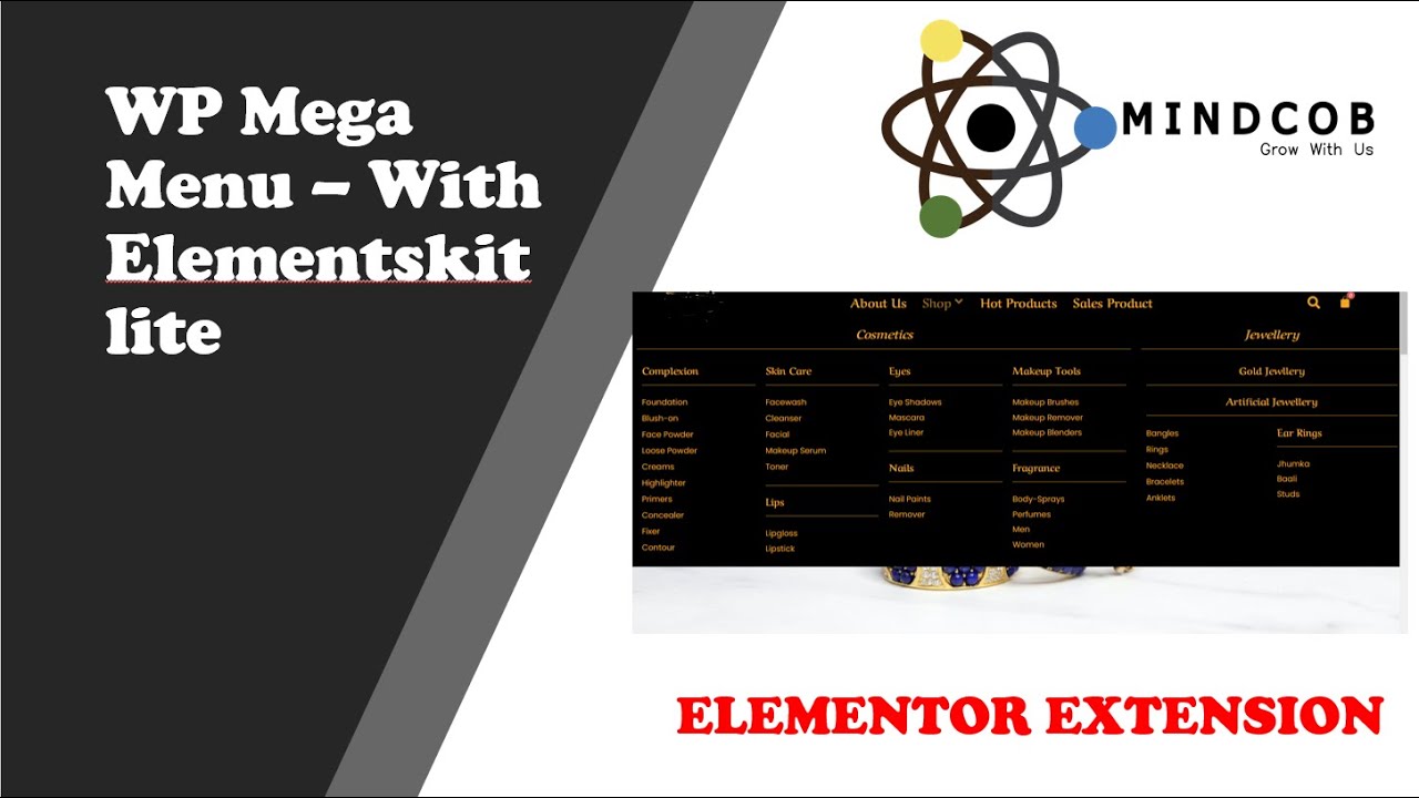 How to Add a wordpress mega menu with elementskit lite - Elementor 2020 ...